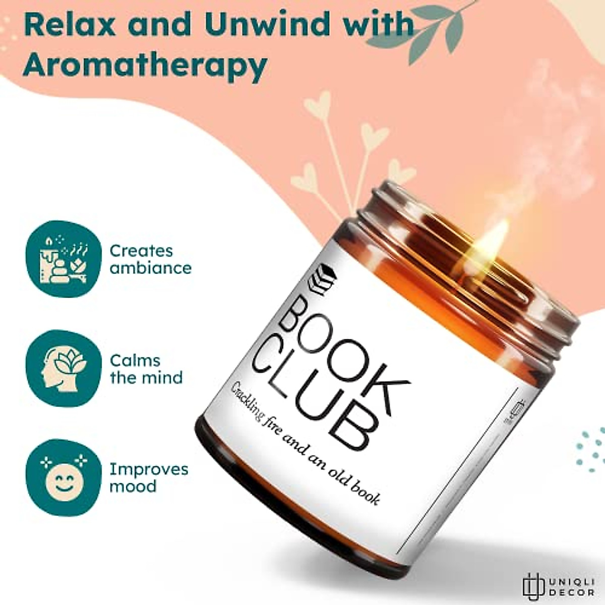 Book Club Gifts for Women Candle - Book Candle the Library Bookish Candles, Book Club Gift Decorations, Book Lovers Candle, Coworker Gifts for Women, Friendship Candle, Friends Candles Gifts for Women