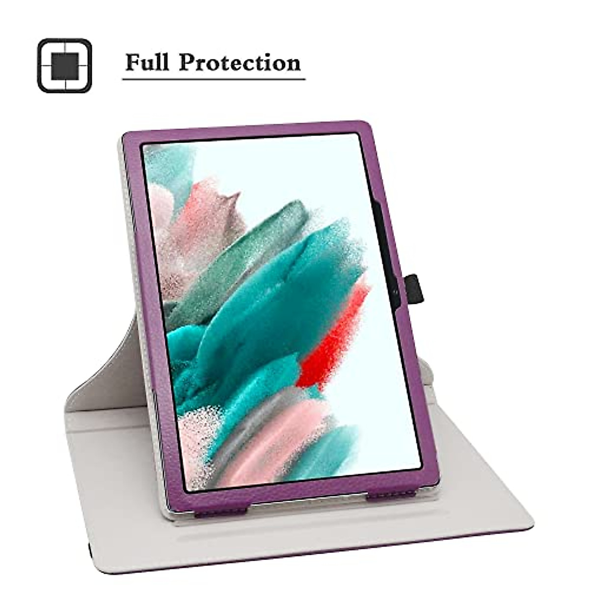 Bige for Galaxy Tab A8 10.5 Case,360 Degree Rotary Stand with [Auto Wake/Sleep] Cover for Samsung Galaxy Tab A8 10.5 inch SM-X207 /X205 /X200 2022 Release Tablet,Purple (10001991-3)