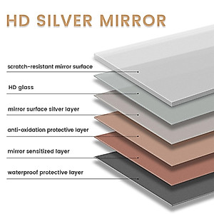 FARUIFETT Irregular Full Length Mirror 63"x24", Flannel Wrapped Wooden Frame Full Body Mirror, Floor Mirror, Wavy Mirror Hanging or Leaning Against Wall for Cloakroom/Bedroom/Living Room…