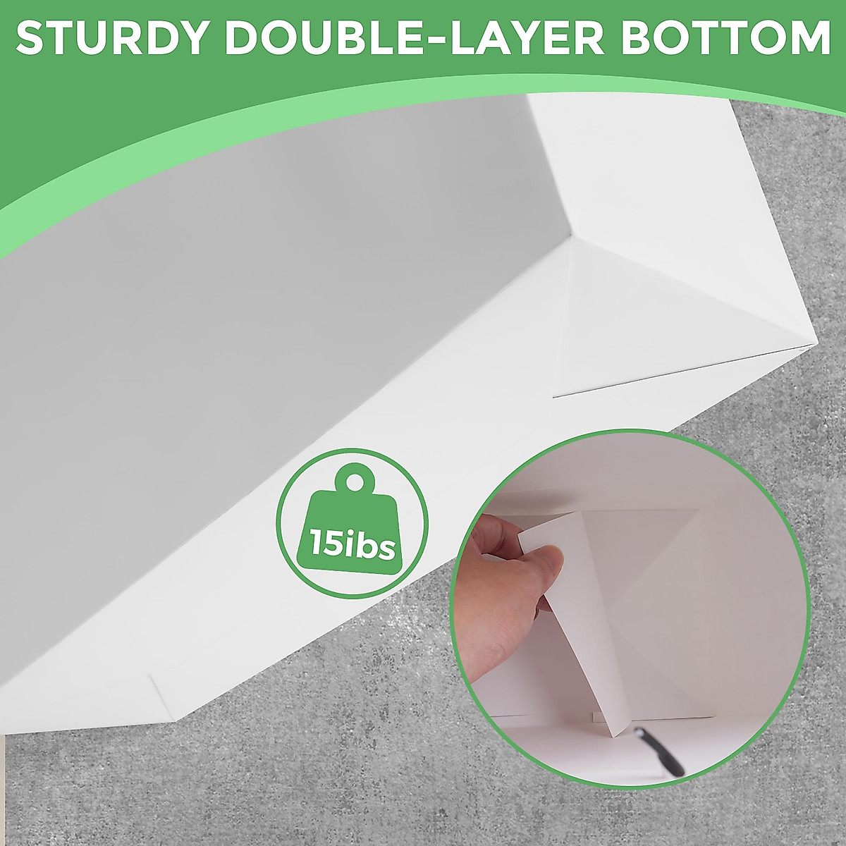 MOXARYSU White Gift Bags With Handles: 16x6x12 Inch 3pcs Extra Large White Paper Gags Bulk For Party Shopping Birthday Wedding