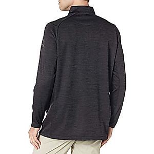 Callaway Men's Weather Series Dual Action Aquapel Block Swing Tech 1/4 Zip Golf Pullover, Black Grey Heather, X Large
