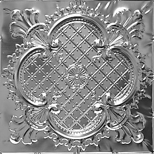 Lancelot 2 ft. x 2 ft. Tin Plated Steel Wall and Ceiling Patterns Drop in Steel (Unfinished) 12 Pack
