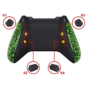 eXtremeRate Hope Programable Remap Kit for Xbox Series X/S Controller, Upgrade Boards & Redesigned Back Shell & Side Rails & Back Buttons for Xbox Core Controller - Textured Green