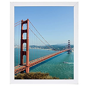 HEYTUYA 6x9 inch Picture Frame White for Wall Hanging or Tabletop, Wood Wall Gallery Poster Frame Photo Frame with Durable Shatter Resistant Plexiglas, White