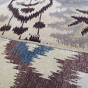 Oriental Rug Galaxy Hand-Knotted Oriental Gray Wool Ikat Rug - 8' x 10'7