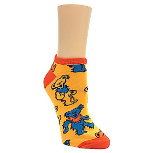 Ripple Junction Grateful Dead Steal Your Face and Pattern Women's 3-Pack Novelty Ankle Socks