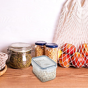 Dyegold Food Storage Container, Transparent Airtight Plastic Storage Single Tank Kitchen Sealed Jar with Lids, Space-saving Vacuum Proof Storage Tank With Lid Moisturing Fresh-keeping Box (800ml)