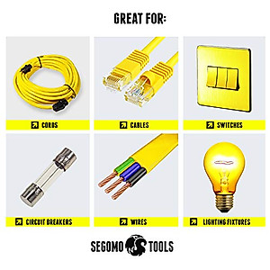 Segomo Tools 50 V to 1000 V Voltage Tester Pen - CAT IV Electric Tester Pen - IP54 Non Contact Voltage Tester - Circuit Tester - Voltage Meter & Detector - Live Wire Tester - VT1