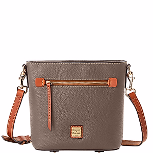 Dooney & Bourke Handbag, Pebble Grain Small Zip Crossbody - Grey