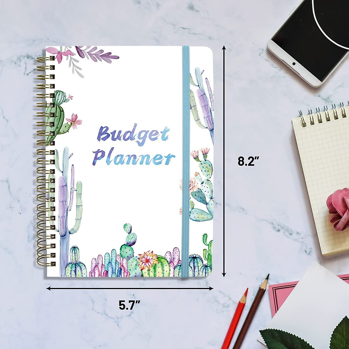 Budget Planner 2024 Monthly Budget Journal Expense Tracker 12 Month Notebook Bill Financial Organizer 5.7 x 8.2 Inch