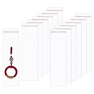 Long Cellophane Bags 100pcs 2x6" Clear Resealable Cello Bags Plastic Adhesive Self Sealing Bags for Candy Pen Keychain Bookmark Crafts Bracelet Oil Pastel Disposable Tableware Watch Hairpin