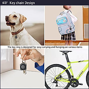 HBT Waterproof Airtag Holder/AirTag Keychain Case, Fully Enclosed, Durable, Secure Protector for AirTag with Key Ring (1pack)