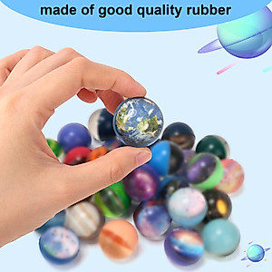 Pllieay 30PCS Galaxy Bouncy Balls, 32mmSpace Bouncy Balls Bulk, Space Party Favors Rubber Balls for Kids Party Favors, Space Toys for Kids, Christmas Gift Bag Filling(30 style)