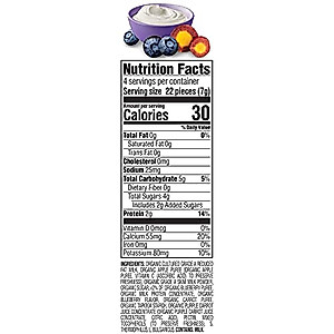Happy Baby Organics Baby Snacks, Greek Yogis, Freeze Dried Yogurt &Veggie Fruit Snacks, Gluten Free Snack for Babies 9+ Months, Blueberry & Purple Carrot, 1 Ounce