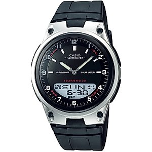 Casio Watch, Casio Collection, Digital Ana-Combi, Black (5 ATM water resistant), 1個, Newest model