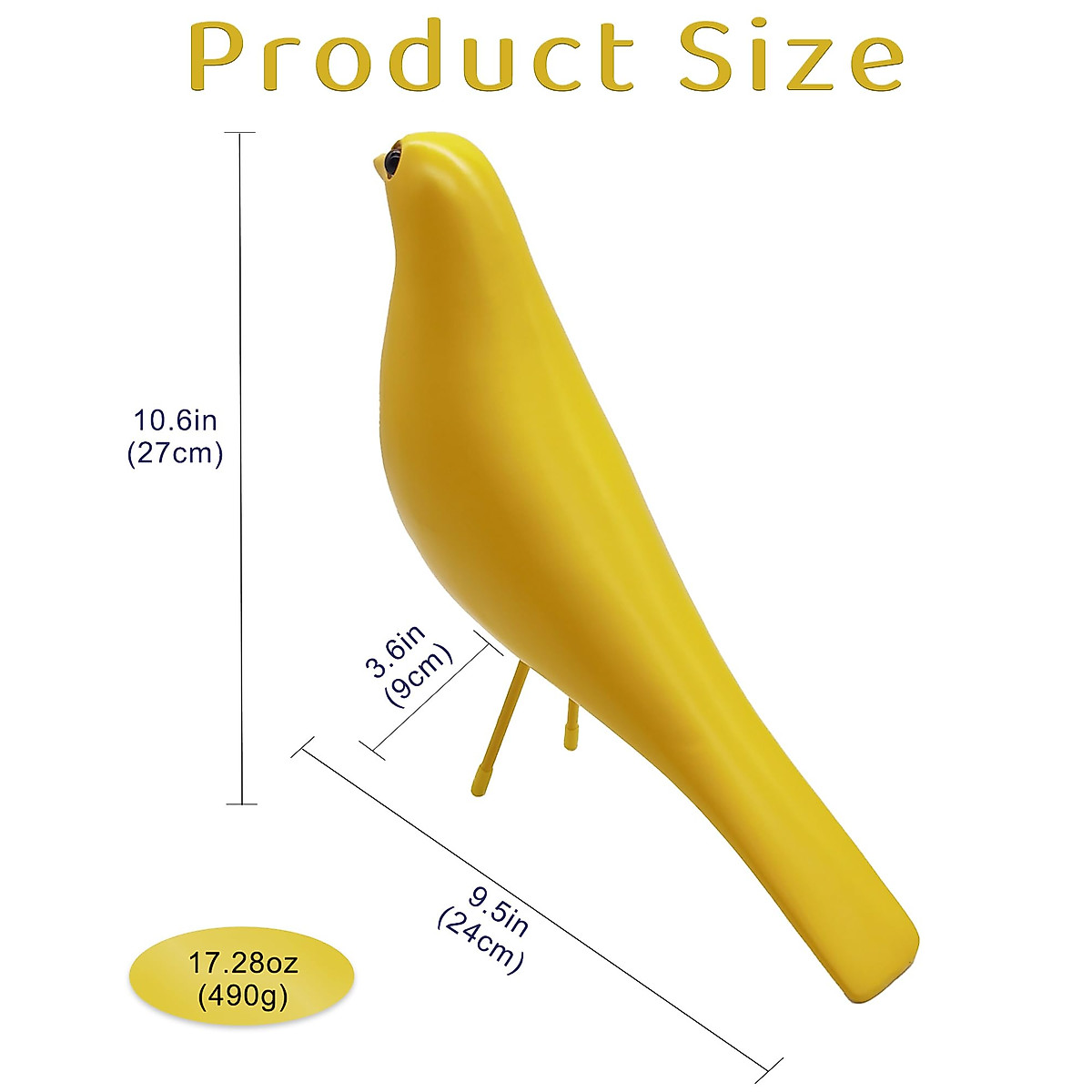 Mid Century Modern Bird Figurines - Decorative Sculptures for Living Room, Shelf, Mantle, Fireplace, TV Stand, Tabletop, Nightstand, Office, Kitchen - Unique Home Decor & Gifts for Bird Lovers