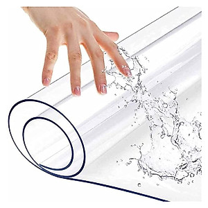 Clear PVC Desk Chair Mat 1.5mm Chair Mat For Floor Protection, Pvc Clear Transparent, Plastic Carpet Wooden Floor Protector Household Waterproof Non-slip Mat,85/105/125/145/165cm wide,100-600cm for Of