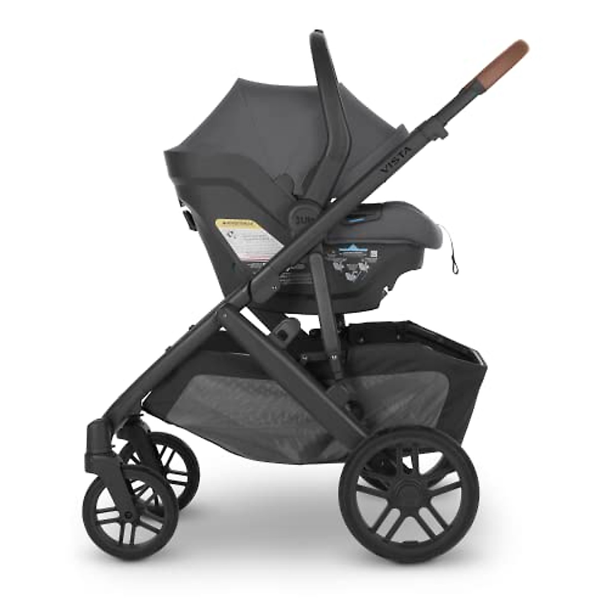 Vista V2 Stroller - Greyson (Charcoal Melange/Carbon/Saddle Leather) + MESA MAX - Greyson (Charcoal Melange | Merino Wool)