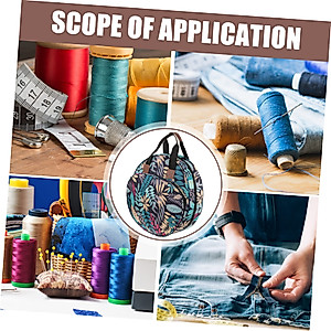 ULDIGI Sewing Tool Storage Multitools Embroidery Tools Hand Bag Storage Organizer Cross Projects Storage Sewing Storage Organizer Handheld Embroidery Bag Wool Bag Embroidery Supply Travel