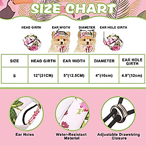 3 Pieces Dog Baseball Cap Bandanas Set, Included 1 Adjustable Dog Sun Protection Hat with Ear Holes and 2 Pink Doggie Summer Cat Bandana Puppy Summer Costume Supplies for Small Dogs Puppies Pet, Small