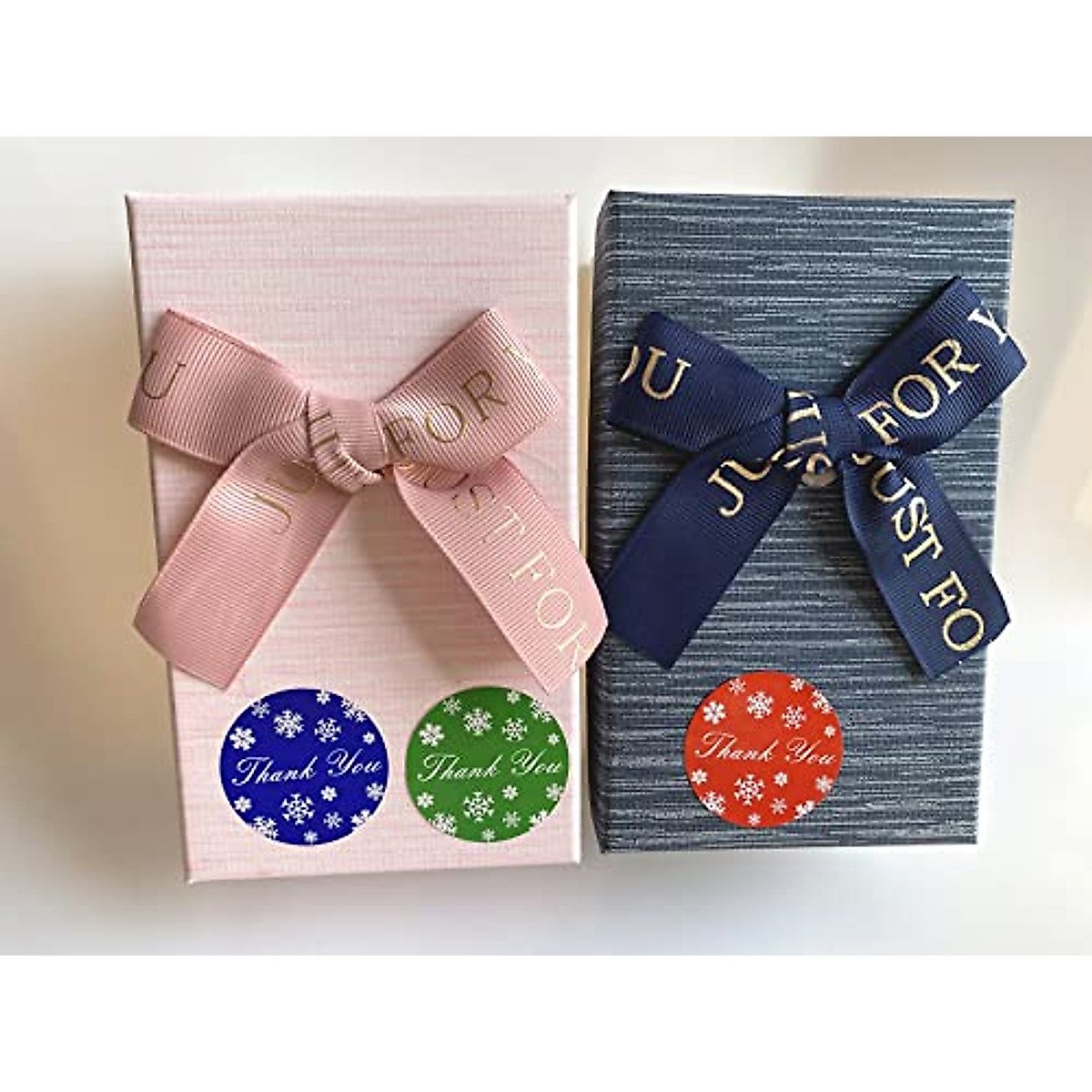 Christmas Thank You Stickers,MeshaKippa 2 inch 120pcs Thank You Stickers Snowflake,Christmas Envelope Seal Stickers in Blue,Green,Red