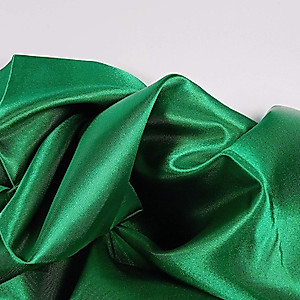 Charmeuse Satin Dark Green Fabric, 60" Wide, Silky, for Wedding,Bridal,Decoration, Fashion,Apparel Crafts by 1Yard