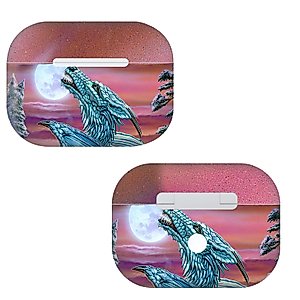 Head Case Designs Officially Licensed Ed Beard Jr Moon Song Wolf Moon Dragons Vinyl Sticker Skin Decal Cover Compatible with Apple AirPods Pro