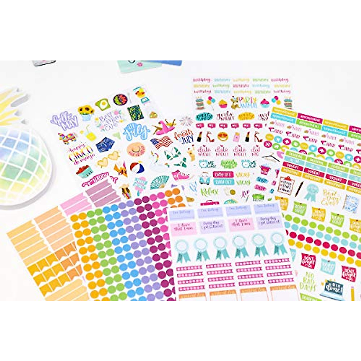 bloom daily planners Planner Sticker Value Pack (13 Unique Sheets / 1,000+ Aesthetic Stickers) - New Variety Assortment Bundle for Planning & Decorating