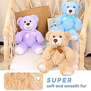 Seyomi Teddy Bears Bulk 3 Packs, Teddy Bear Stuffed Animal Plush Toy, 13.7 Inches Bear Stuffed for Wedding, Christmas, Valentine’s Day, Birthday, Light Brown