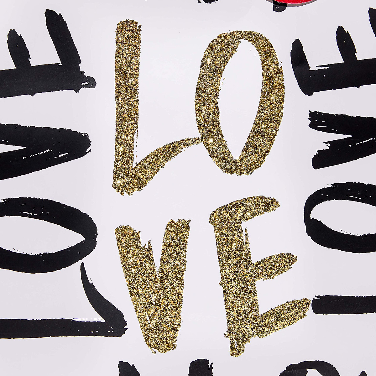 SUNCOLOR 13" Large Valentines Day Gift Bag with tissue paper (LOVE)