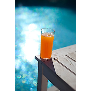 Premium Quality Plastic Drinking 8.1-ounce Glasses, Clear, Unbreakable Polycarbonate Highball Tumblers for Water, Juice, Cocktails, Dishwasher Safe, Tall for Indoor Outdoor Use, Reusable (Set of 12)