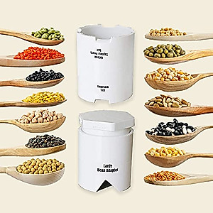 WONDERMILL- Grain Grinder Mill with Flour Canister, Grains & Beans Attachment - Electric Grain Mill Grinder, Wheat Grinder, Flour Mill Machine & Flour Mill Grinder for Home and Professional Use