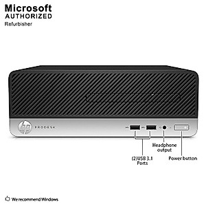 HP ProDesk 400 G4 SFF High Performance Business Desktop Computer, Intel Core i3-6100 3.7GHz, 16G DDR4, 512G SSD, WiFi, BT, 4K Support, DP, VGA, Windows 10 Pro 64 English/Spanish/French(Renewed)
