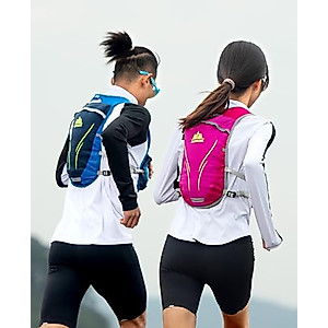 TRIWONDER Hydration Pack Backpack 5.5L Outdoors Mochilas Trail Marathoner Running Race Hydration Vest (Blue - Only Vest)