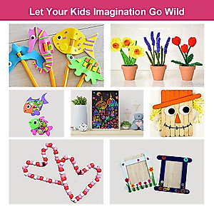 VOLINFO Kids Arts and Crafts Supplies Set- Toddler 1600 Pcs DIY Craft Box Include 26 Pcs Rainbow Scratch Art Set, Craft Supplies & Materials, Folding Storage Box, All in One Craft Kit for Kids Gift