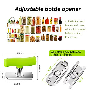 Jar Opener for Weak Hands,Jar Opener for Seniors with Arthritis,Low Strength and Children,Bottle Opener Tool, Adjustable Jar Opener for 1-4inch Bottles and Jars