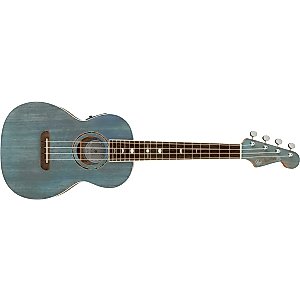 Fender Dhani Harrison Tenor Ukulele, Turquoise, with Gig Bag