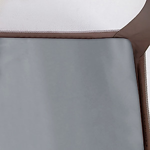 Satin Pack and Play Sheet Fitted, 2 Pack Portable Playard | Mini Crib Sheets, Ultra Soft Satin Microfiber Graco Pack N Play Sheets, Grey & Navy, Preshrunk