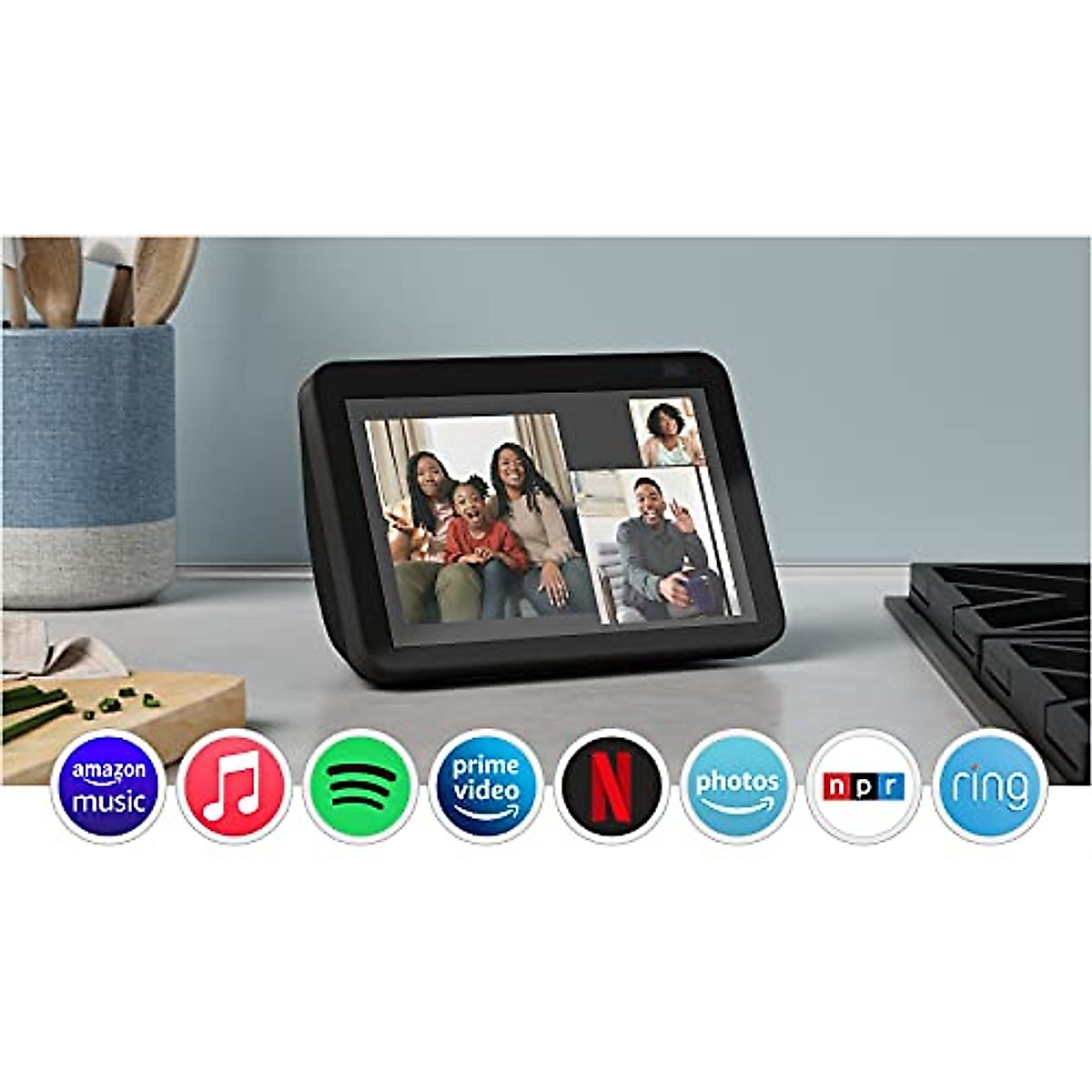 Echo Show 8 (2nd Gen, 2021 release) | HD smart display with Alexa and 13 MP camera | Charcoal