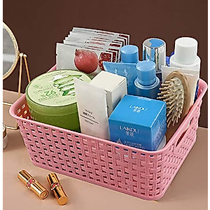 Ucake 6-Pack Plastic Basket, Open Storage Bin, F