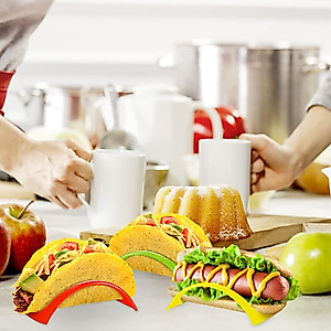 Protector Plastic Plate Food Shell Tortilla Holder 6PCS Colorful Holder Holder Kitchen，Dining & Bar Mini Drying Rack