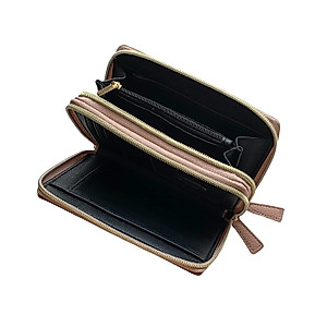 Steve Madden Double Zip Around Wallet Blush Multi One Size