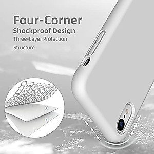 K TOMOTO Compatible with iPhone XR Case 6.1 Inch, [Silky and Soft Touch] Premium Liquid Silicone Gel Rubber Full Body Drop Protection Phone Cover with Microfiber Lining, White