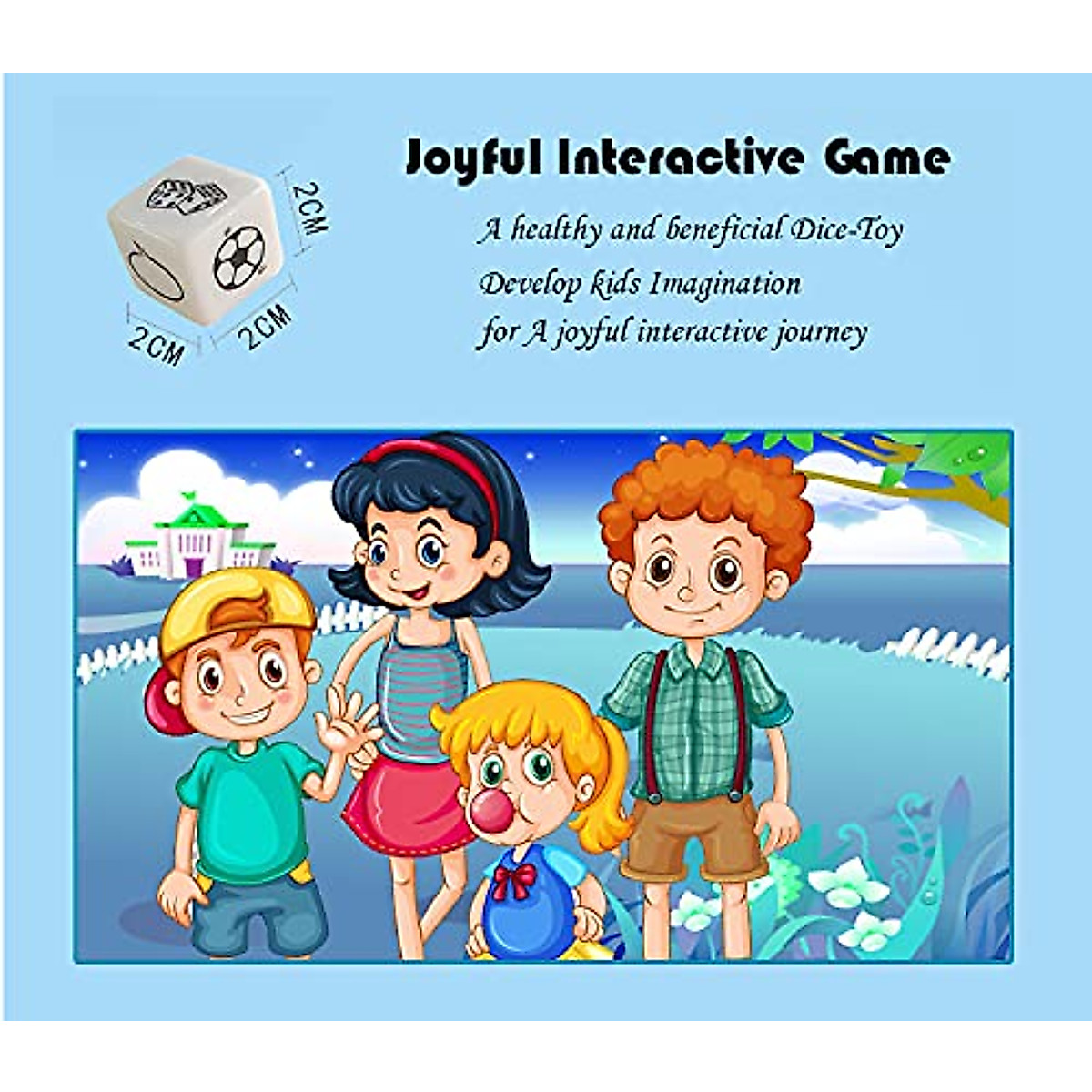Happy Story 18 Cubes Bundle Sets Roll Cubes A Happy Trip and Challenge of Words and Stories 108 Images Unlimited Stories Combination Story Dice Game Set Imaginative Play for Kids
