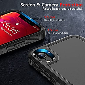 SPIDERCASE for iPhone XR Case, [10 FT Military Grade Drop Protection] [Non-Slip] [2 pcs Tempered Glass Screen Protector] Shockproof Airbag Cushion Protective Case for iPhone XR 6.1” (Black)