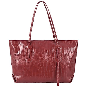 Danse Jupe Women Large Crocodile Faux Leather Tote Shoulder Bag Soft Top Handle Bag