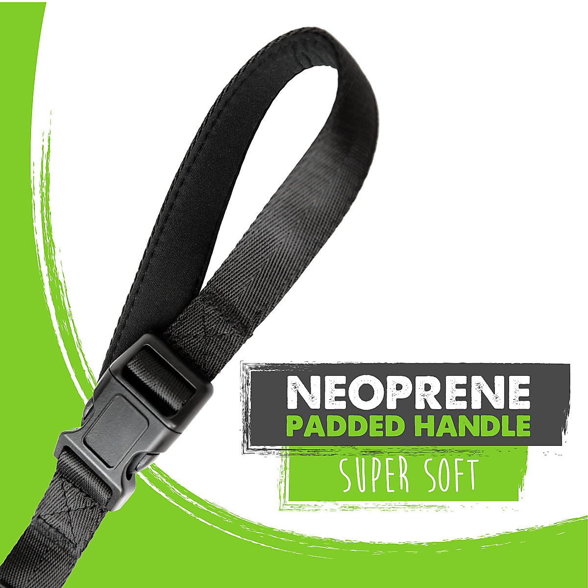 Mighty Paw Long Dog Leash | Pet Lead for Off-Leash Recall Training. Premium Quality Nylon Tie Out , Includes a Buckled Padded Handle. Great for Yard, Camping and Training. (15 Feet, Black)