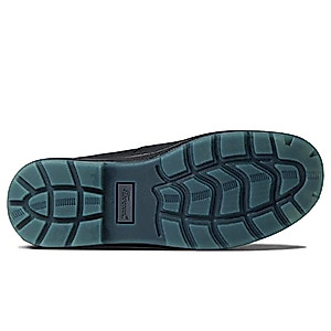 Thorogood 6” Slip On Station Boots for Men and Women - Soft Toe Leather with Quick Release, Slip-Resistant Outsole, and Translucent Non-Marking Bottom; EH Rated, Black - 11 W