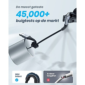 USB C Cable, INIU [5 Pack 3.1A] QC Fast Charging USB Type C Cable, Nylon(3.3+3.3+6.6+6.6+10ft) Phone Charger USB-C Cables for Samsung Galaxy S21 S20 S10 Plus Note 10 LG Google Pixel OnePlus Huawei etc