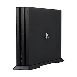 Younik Vertical Stand for PS-4 Pro, Built-in Cooling Vents and Non-Slip Feet Steady Base Mount for PS-4 Pro, Black
